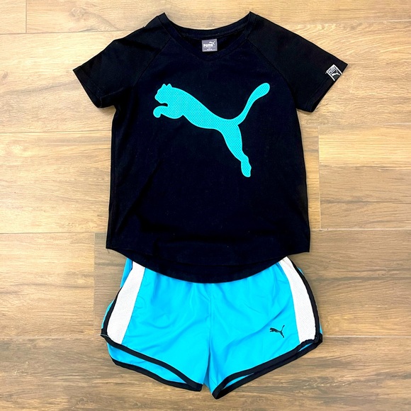 Puma | Matching Sets | Puma Athletic Shirt And Shorts Set | Poshmark